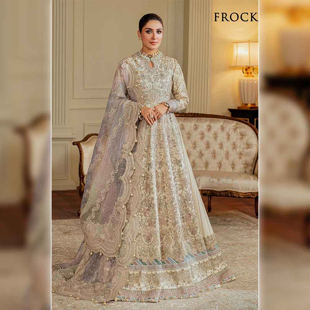 BAROQUE – Luxury Embroidered Net Dress | Kats Collection