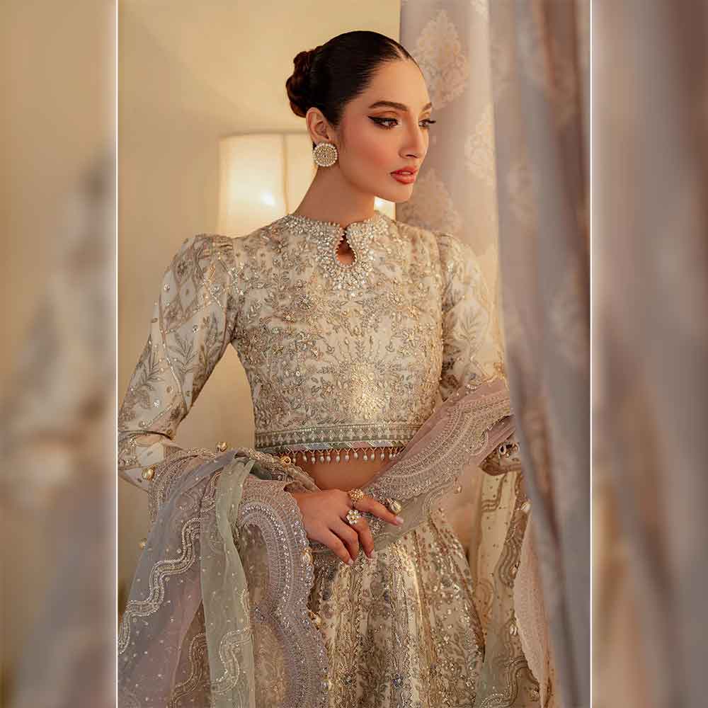 BAROQUE – Luxury Embroidered Net Dress | Kats Collection